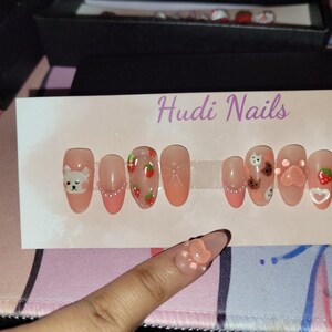 Stunning Acubi-style Nails Deep Blue Ombre Press on Nails Sparkling ...