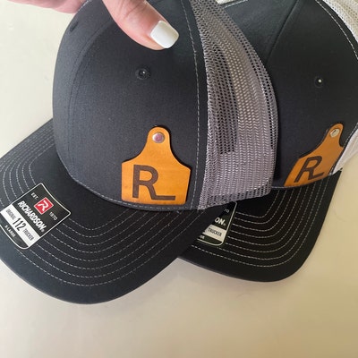 YOUR BRAND Leather Ear Tag Trucker Hat Personalized With Your Unique ...