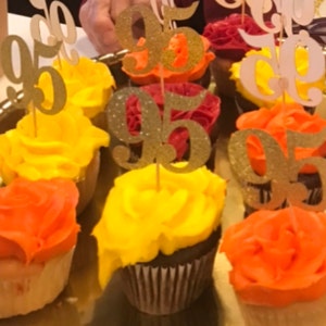 71st Birthday Cake Toppers double Side Glitter Adult Party - Etsy