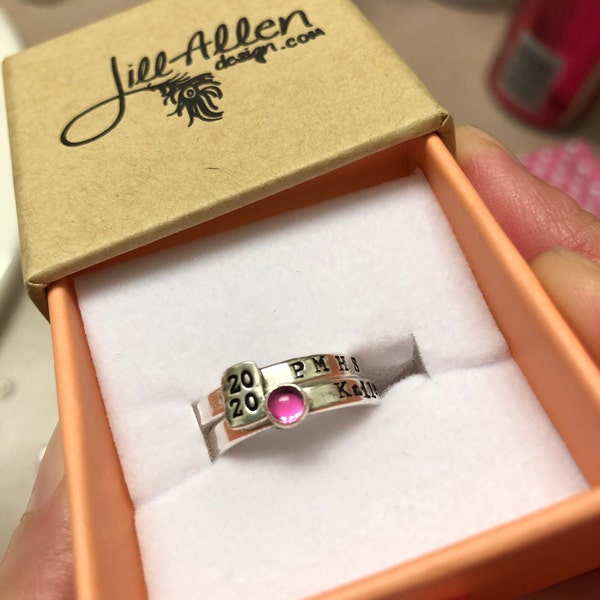 Personalized Class Ring, High Shool Ring, Class Year Ring, Graduation ...