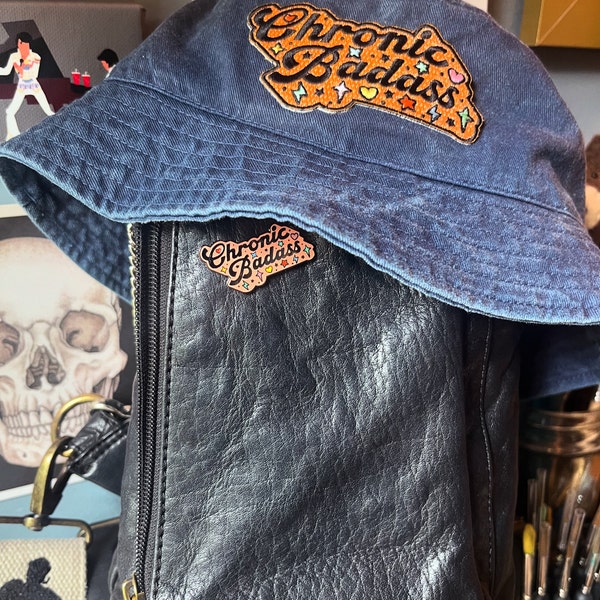Chronic Badass Iron-on Patch // Embroidered Badge // Jacket Patch ...