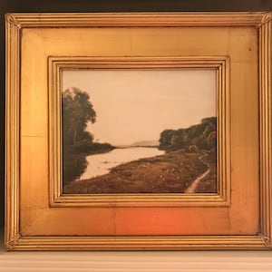 River Landscape Sketch Vintage Etching Heirloom ART PRINTS River Sketch ...