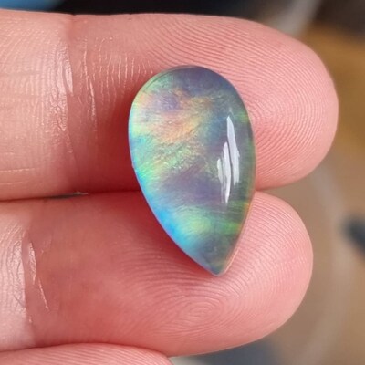 Opalite Moon Crystal Healing Stone Moon Shape White - Etsy