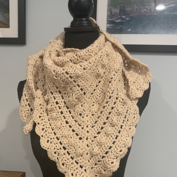 CROCHET PATTERN ⨯ Lace Shawl Crochet Pattern, Triangle Scarf Crochet ...