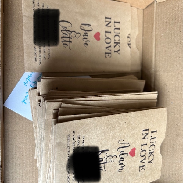 Scratch Card Holder Wedding Favours Wedding - Etsy