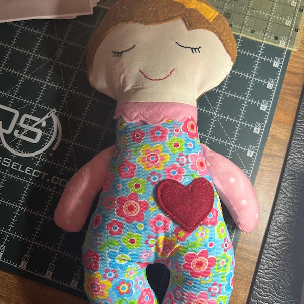 Rag Doll Sewing Pattern: Button Baby & Robin Stuffed Toy (PDF Pattern ...