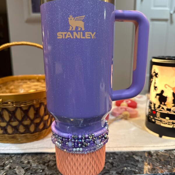 Almond Rose Bow for Stanley Straw Taupe, Pink and Brown - Etsy