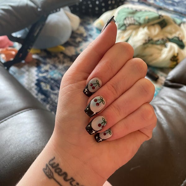 114 chicken Wings Kawaii Cute Chicks Egg Flowers Press on Nails Custom ...