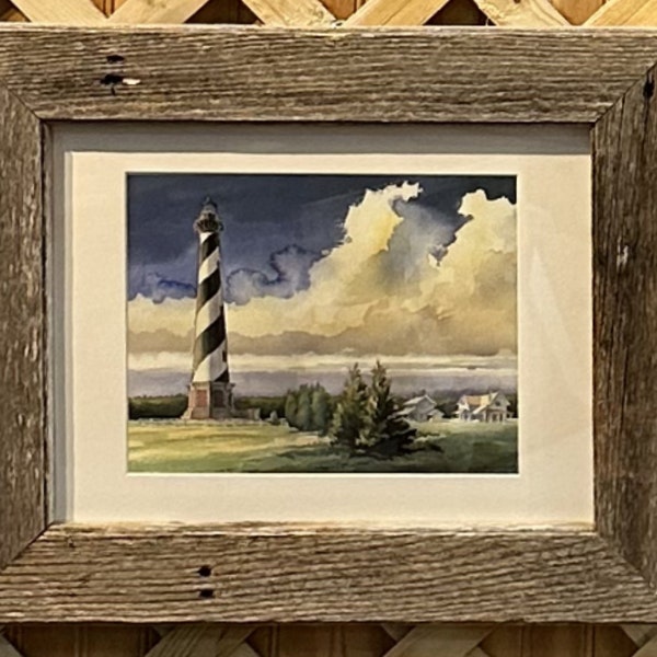 Cape Hatteras Lighthouse, Outer Banks, NC. Puffy Clouds Over Spiral ...