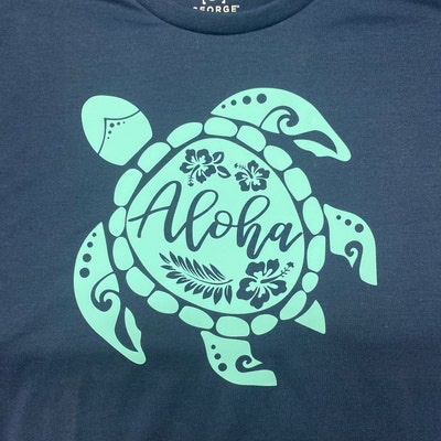 Turtle SVG, Aloha Turtle, Hibiscus Turtle, Palm Tree, Turtle Waves ...
