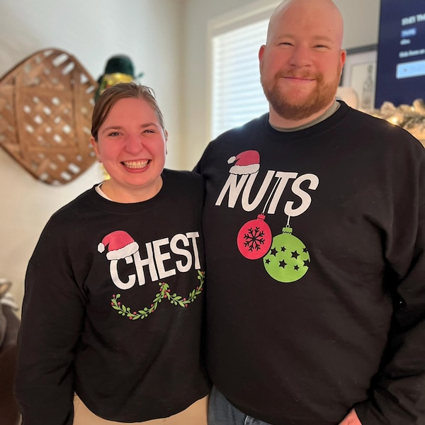 Chest Nuts Christmas Sweatshirts Couples Christmas Shirts Family ...