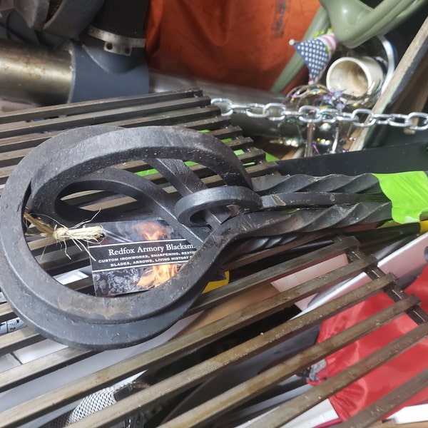 HAND FORGED Campfire Squirrel Cooker Fire Irons - Etsy