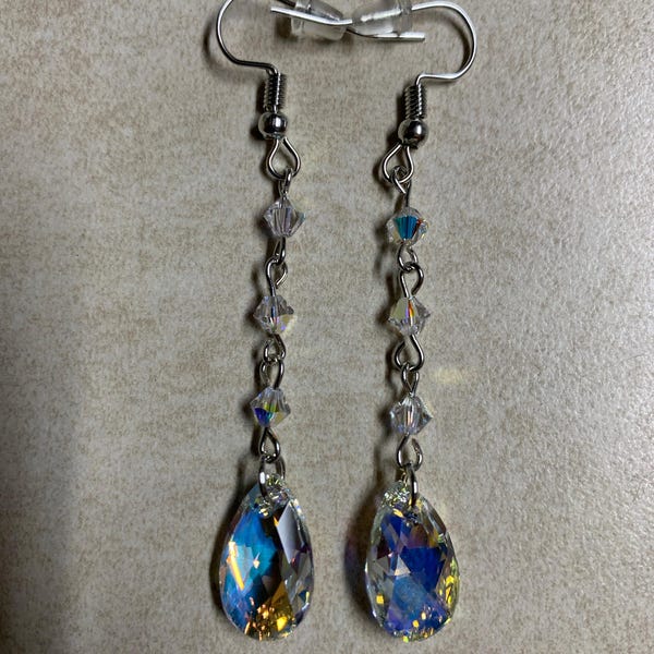 Swarovski Crystal Drop Bicone Pendant, 8mm and 6mm, Art.#6301, Charm ...