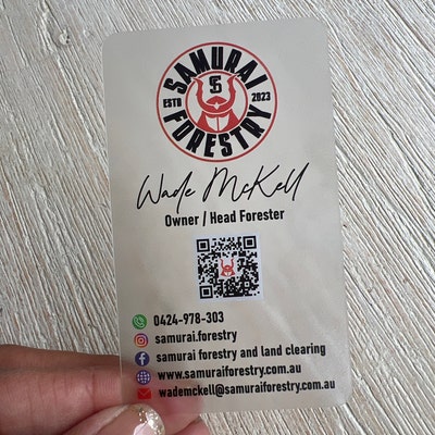Transparent Business Card, Clear, QR Code, Pvc, Acrylic Frosty Plastic ...