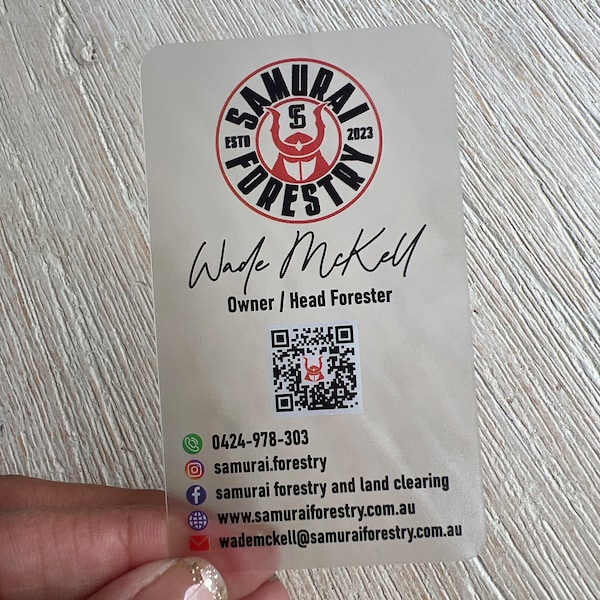 Transparent Business Card, Clear, Esthetician, QR Code, Pvc, Acrylic ...