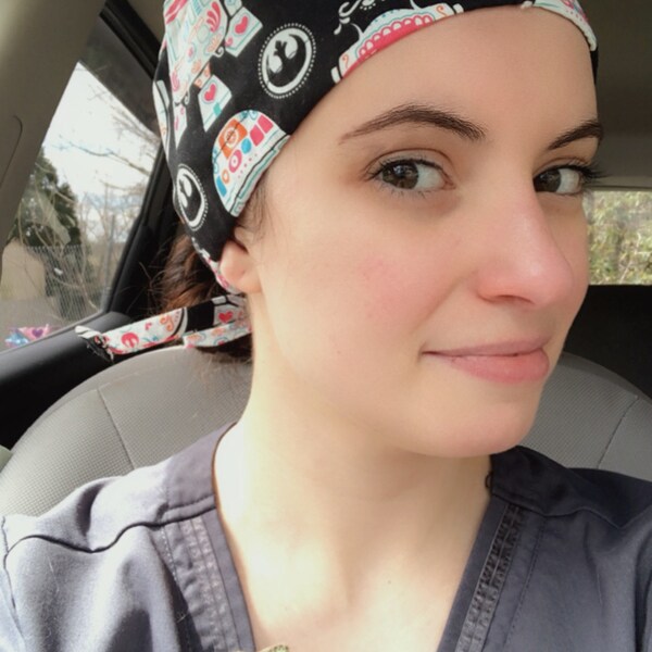 University of Michigan Scrub Cap - Logos on Blue - Surgery Cap - Scrub ...