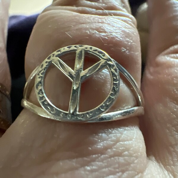 Peace Ring - Gold Ring - Peace Sign Jewelry - Peace Symbol Ring ...