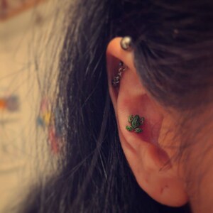 16G Tiny Frog Internally Threaded Cartilage Stud/daith Studs/tragus ...
