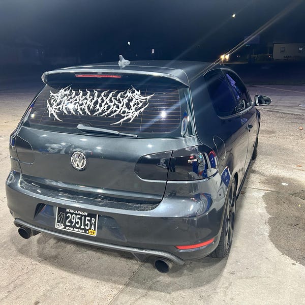 Custom Car Decal, Gothic Horror Metal Vinyl Sticker, Itasha Livery, Car ...
