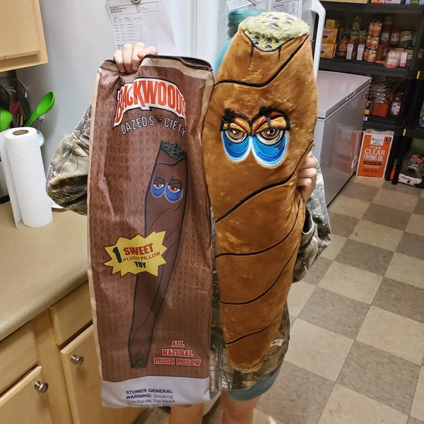 RESTOCKED!!! Backwoods Backwoodie Weed Plush Toy Blunt Pillow 2.5 Ft ...