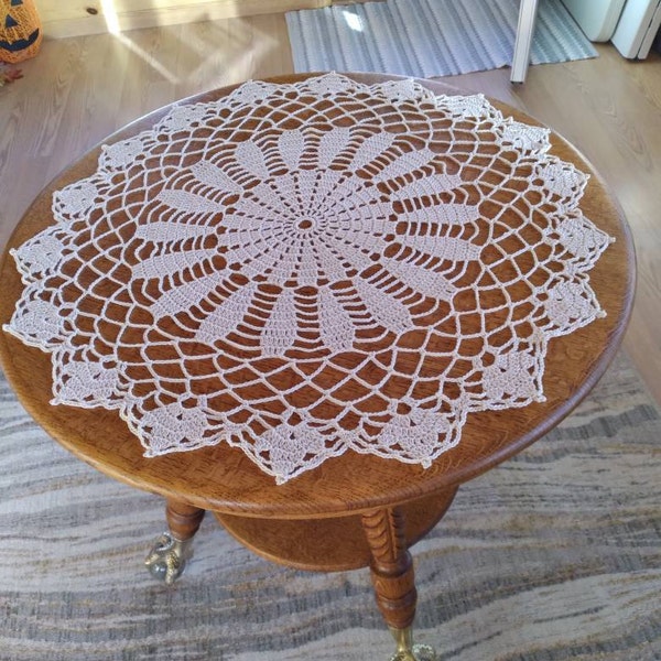 33 Inch Giant Doily, Large Centerpiece, Tablecloth, Crochet Doily ...