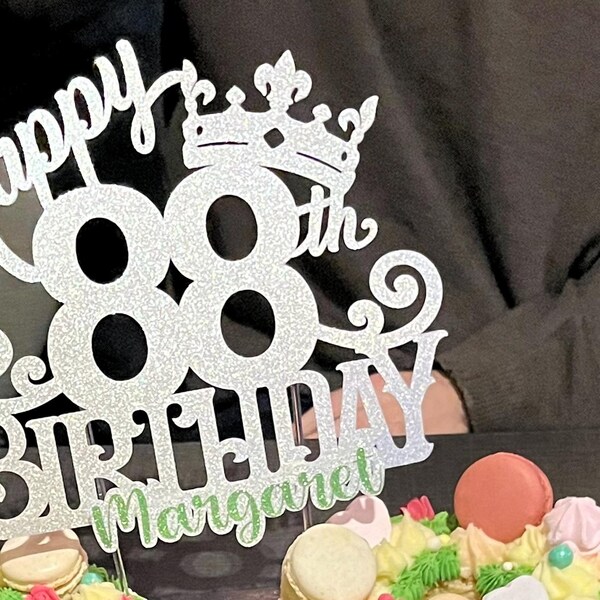 80 80th Birthday Cake Topper Svg, 80 80th Happy Birthday Cake Topper ...