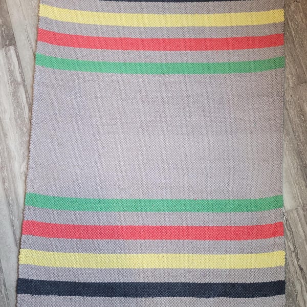 Hand Woven Cotton Rug, Wall Hanging/ Tapestry 24 X 36 Many Colors ...