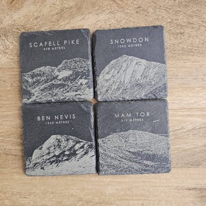 Scotland Highest Mountains Contours Set of 6 Slate Coasters - Etsy UK