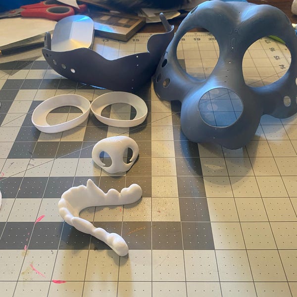 Ferret | Caniform Fursuit Headbase | 3D Printed in PLA | Furry Head ...