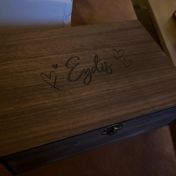 Personalized Memory Wooden Keepsake Box Christmas Wedding, Engagements ...