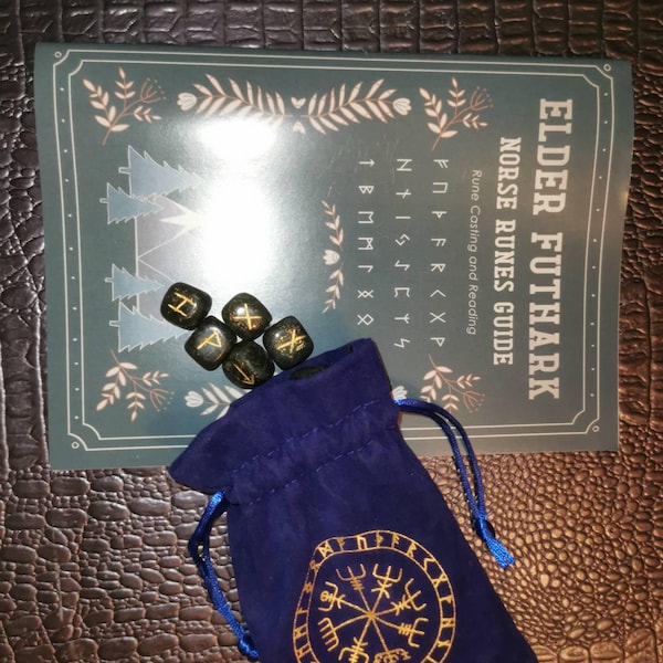 Rune Stones Gift Set Includes 21 Page Guide Book and Free Bag ...