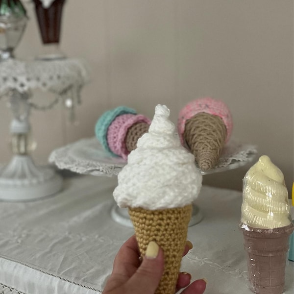 Ice Cream Crochet Pattern PDF - Crochet Ice Cream Amigurumi Ice Cream ...