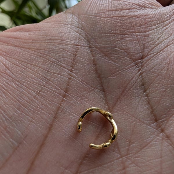 Indian Tragus Clicker Ring, Silver Tragus Hoop, 8mm Tragus Earring ...