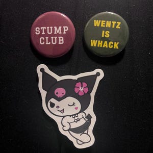 Wentz is Whack and Stump Club Fall Out Boy 32mm and 58mm Pins - Etsy