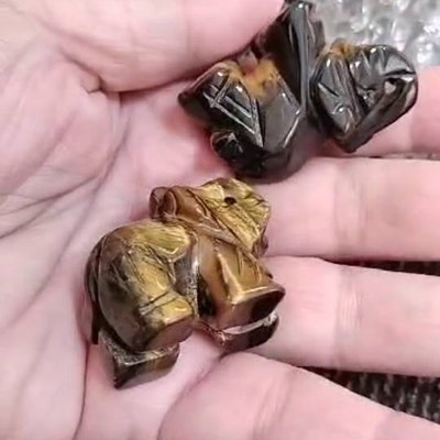 2inches,crystal Frog Statue, Hand Carved Gemstone Figurine, Home ...