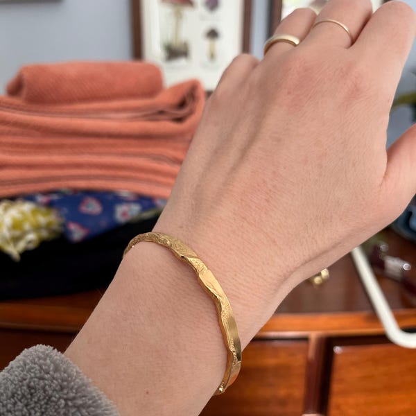 Gold Cuff Bracelets for Women, Bridal Bracelet Cuff, Adjustable ...