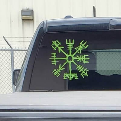 Viking Compass Vinyl Decal V10 Vegvisir Way Sign Post Norse Mythology ...