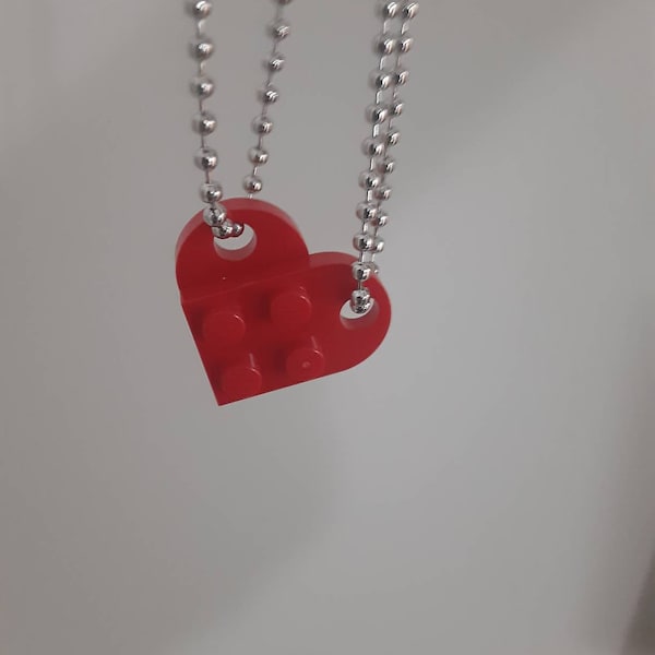 Heart Necklace Set, Made With Authentic LEGO® Bricks, Matching ...
