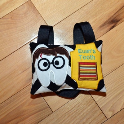 DIGITAL ITEM: 5x7 Wizard Boy Tooth Fairy Pillow ITH Embroidery Design ...