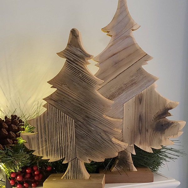 Rustic Barn Wood Pine Tree: Weathered Reclaimed Wood Decor - Etsy