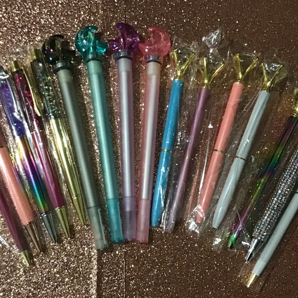 Spinning Crescent Moon Pen Iridescent Cute Kawaii Gel Pen | Pastel ...
