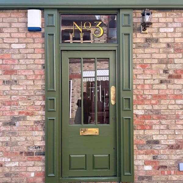 Custom Fanlight Door Number With a Bold Black Shadow, Classic Victorian ...