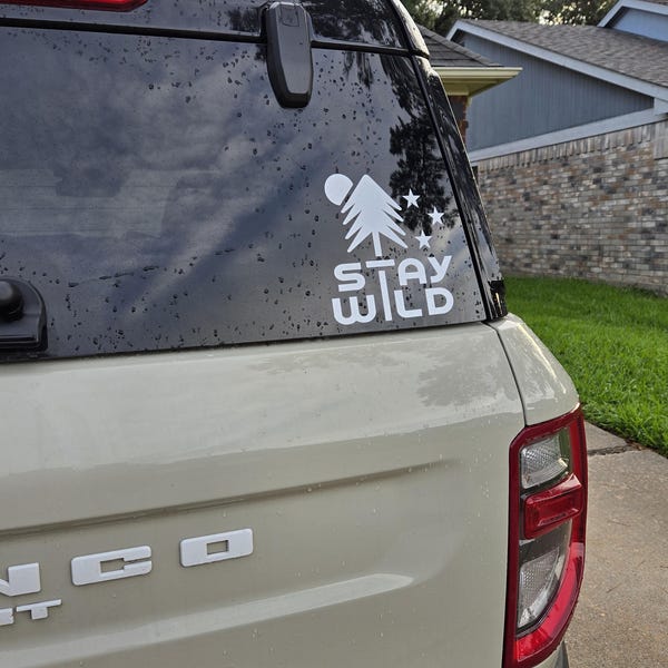 Stay Wild Car Decal, Simple Signature Car Sticker, Car Decal - Etsy