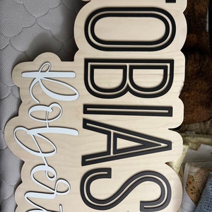 Stacked Custom Name Sign Wood Name Sign Nursery Sign | Etsy