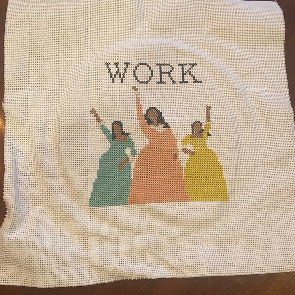 WORK! Hamilton Cross Stitch Pattern | Schuyler Sisters Cross Stitch ...