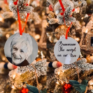 Christmas Ornament in Memory of Ornament Custom Photo Ornament Angel on ...
