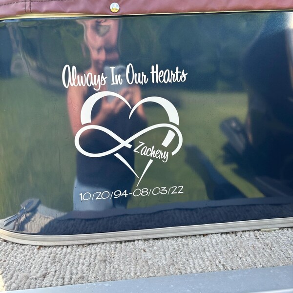In Memory of Decal Car Custom Window Vinyl Sticker With Angel Wings, in ...