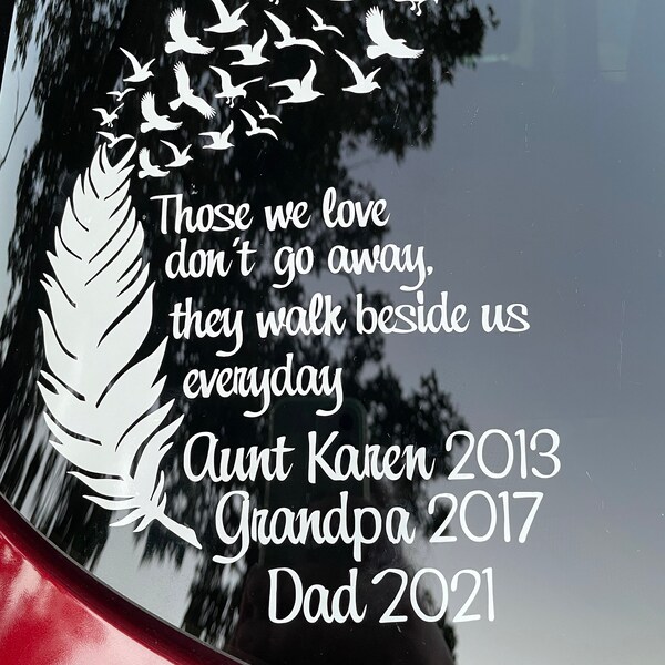 In Memory Car Decal, Memorial Car Decal, in Loving Memory Car Decal ...