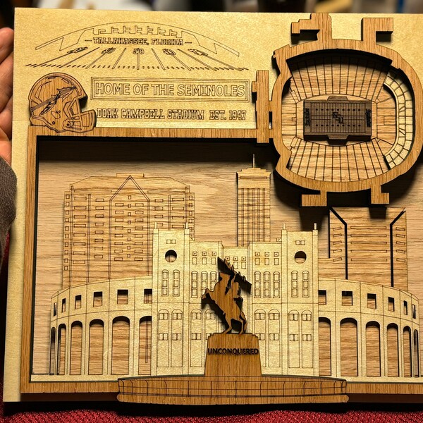 Laser Cut SVG Digital Cut File tuscaloosa, Alabama Skyline and 3D ...