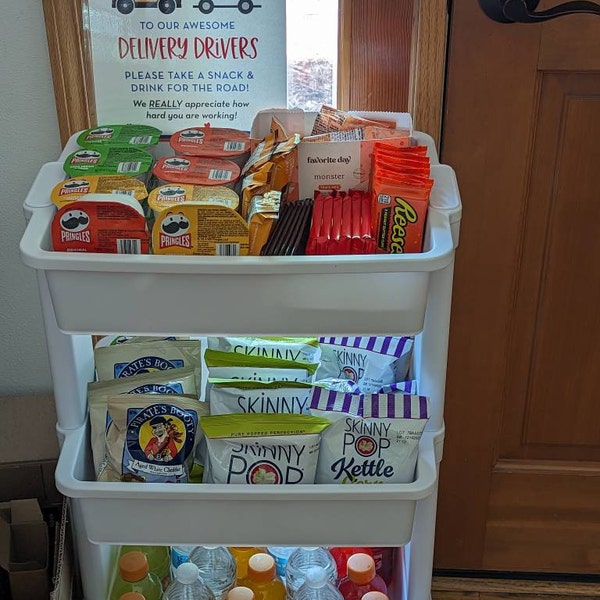 Delivery Driver Snack & Drink Sign, Mail Carrier, Packages, Essential ...